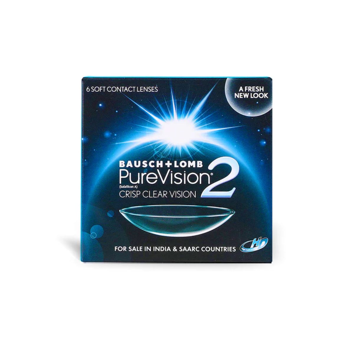 Bausch & Lomb PureVision 2 monthly HD Contact Lenses - 6 Lens Pack
